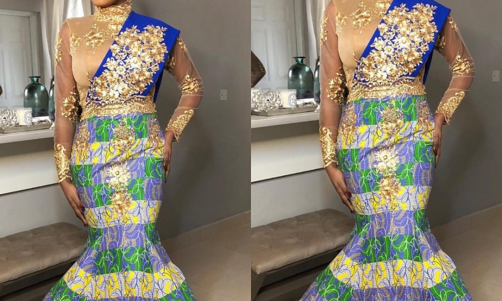 Ankara And Lace Combination Styles For Smart Ladies 2018