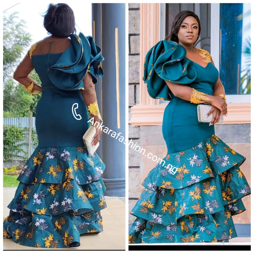 Flare Steps Ankara Gown- 1,2,3 Steps Ankara Gowns Styles