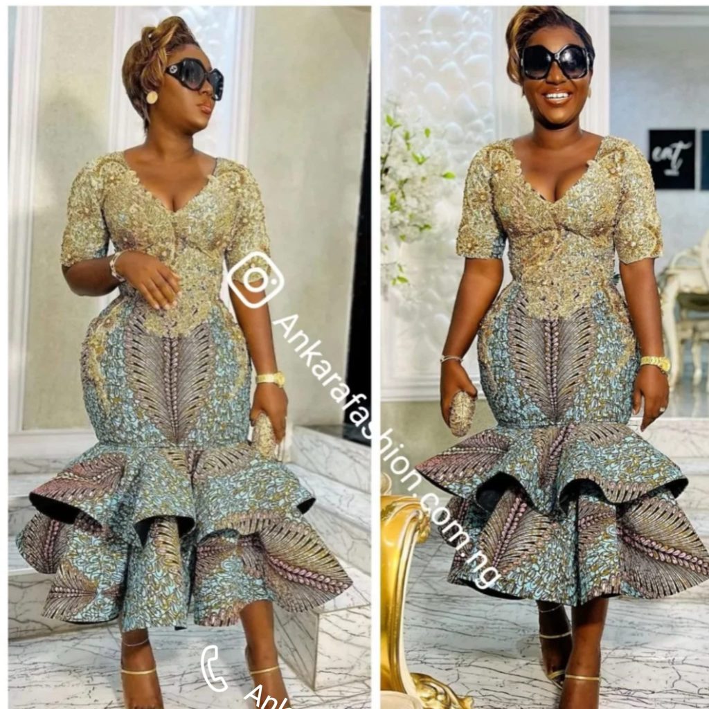 Flare Steps Ankara Gown- 1,2,3 Steps Ankara Gowns Styles
