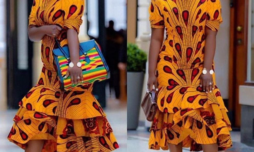 Flare Steps Ankara Gown- 1,2,3 Steps Ankara Gowns Styles