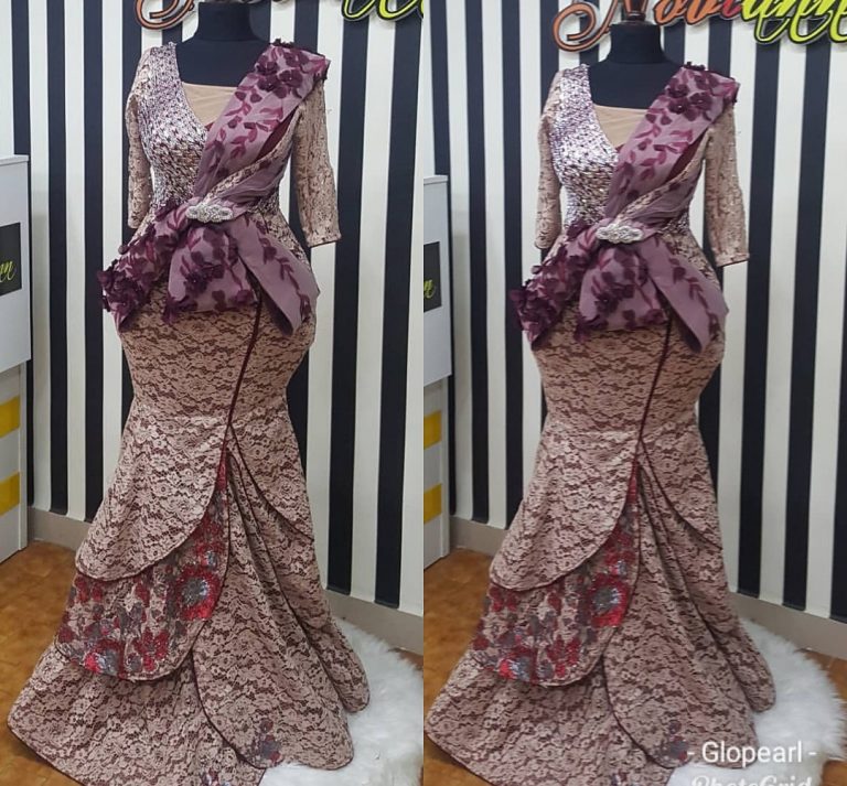 African Lace Material Styles-50 Stylish African Lace Styles For You