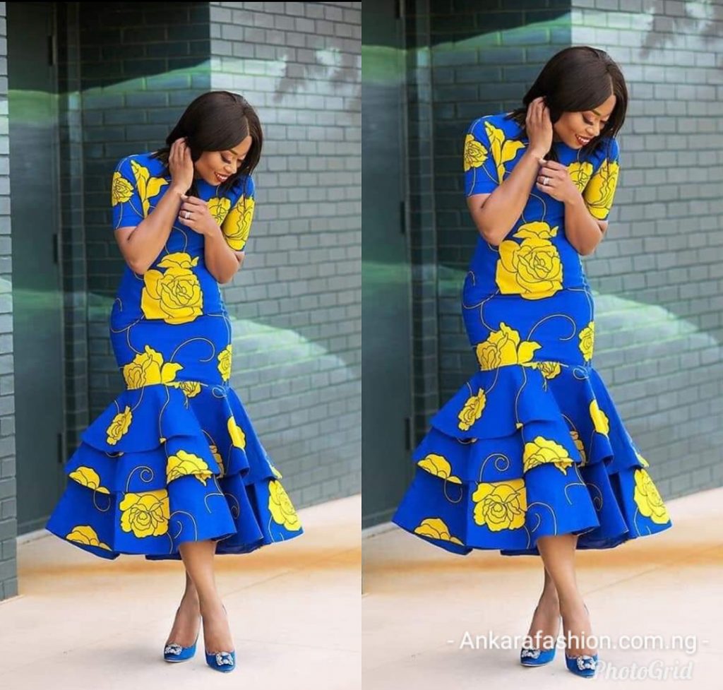 Flare Steps Ankara Gown- 1,2,3 Steps Ankara Gowns Styles